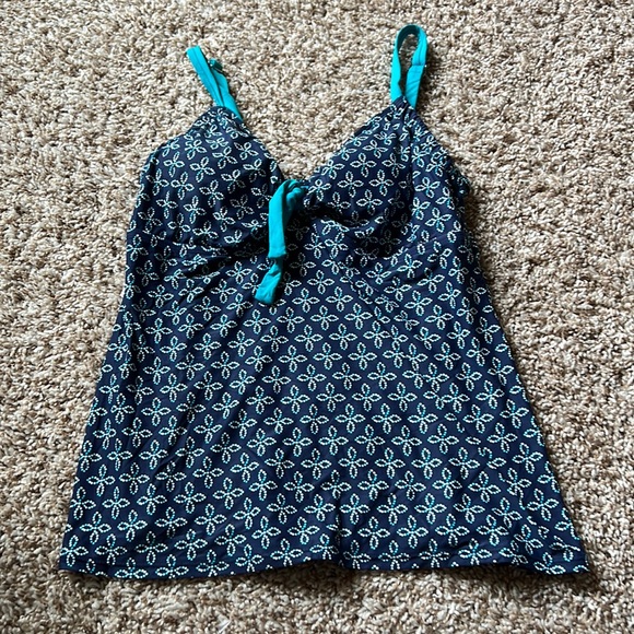 Beach House | Swim | Womens Beach House Blue Flower Design Tankini Top ...